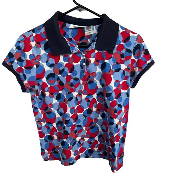 Liz Golf | Tops | Vintage Liz Golf Polo Shirt Womens Medium Multicolor ...